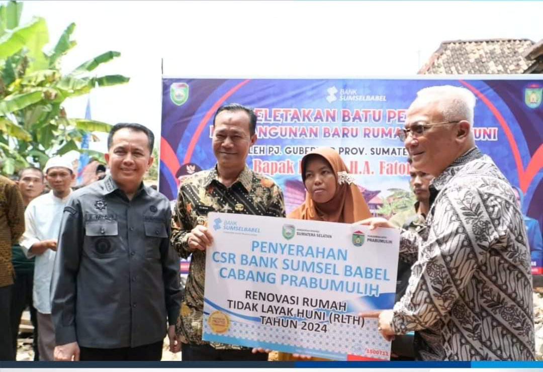 Pj Gubernur Sumsel Agus Fatoni Letakkan Batu Pertama Pembangunan Bedah Rumah di Prabumulih ...