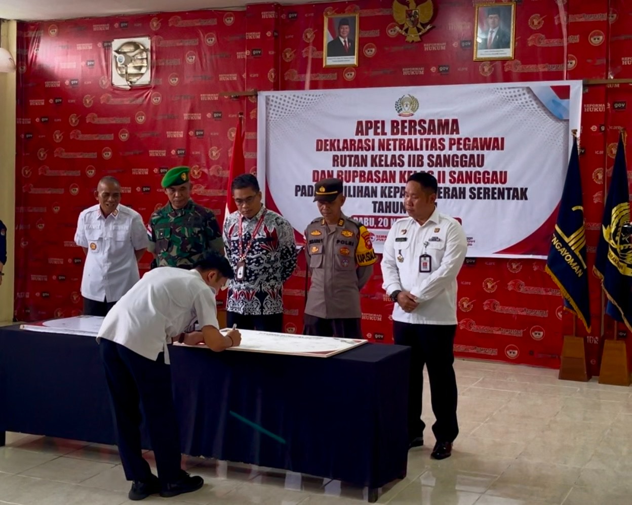 Rutan Klas II B Sanggau Gelar Deklarasi dan Tandatangani Netralitas ASN Pilkada 2024 – SuaraIndo.id